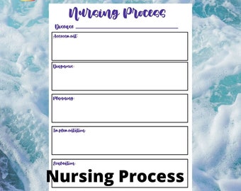 Nursing Process Template Digital Download Print Notability Goodnotes - Etsy