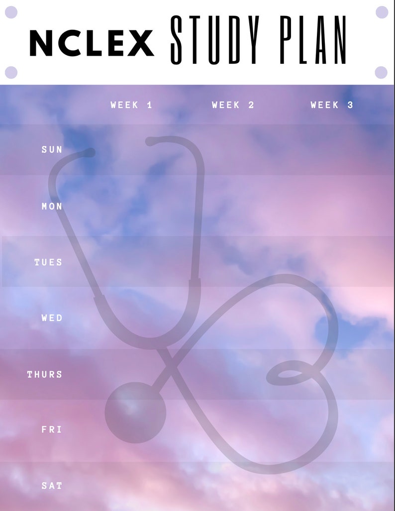 NCLEX Study Plan you Fill It Out Goodnotes Notability Instant Download ...