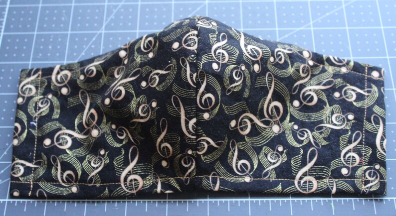 Gold Treble Clef Mask W/filter Pocket - Etsy