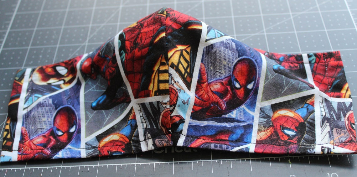 Spider-man Panels large Mask W/filter Pocket | Etsy