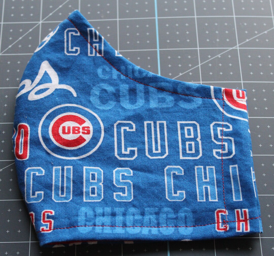 Chicago Cubs Mask W/filter Pocket - Etsy