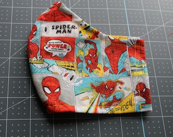 Spider-man Panels large Mask W/filter Pocket - Etsy