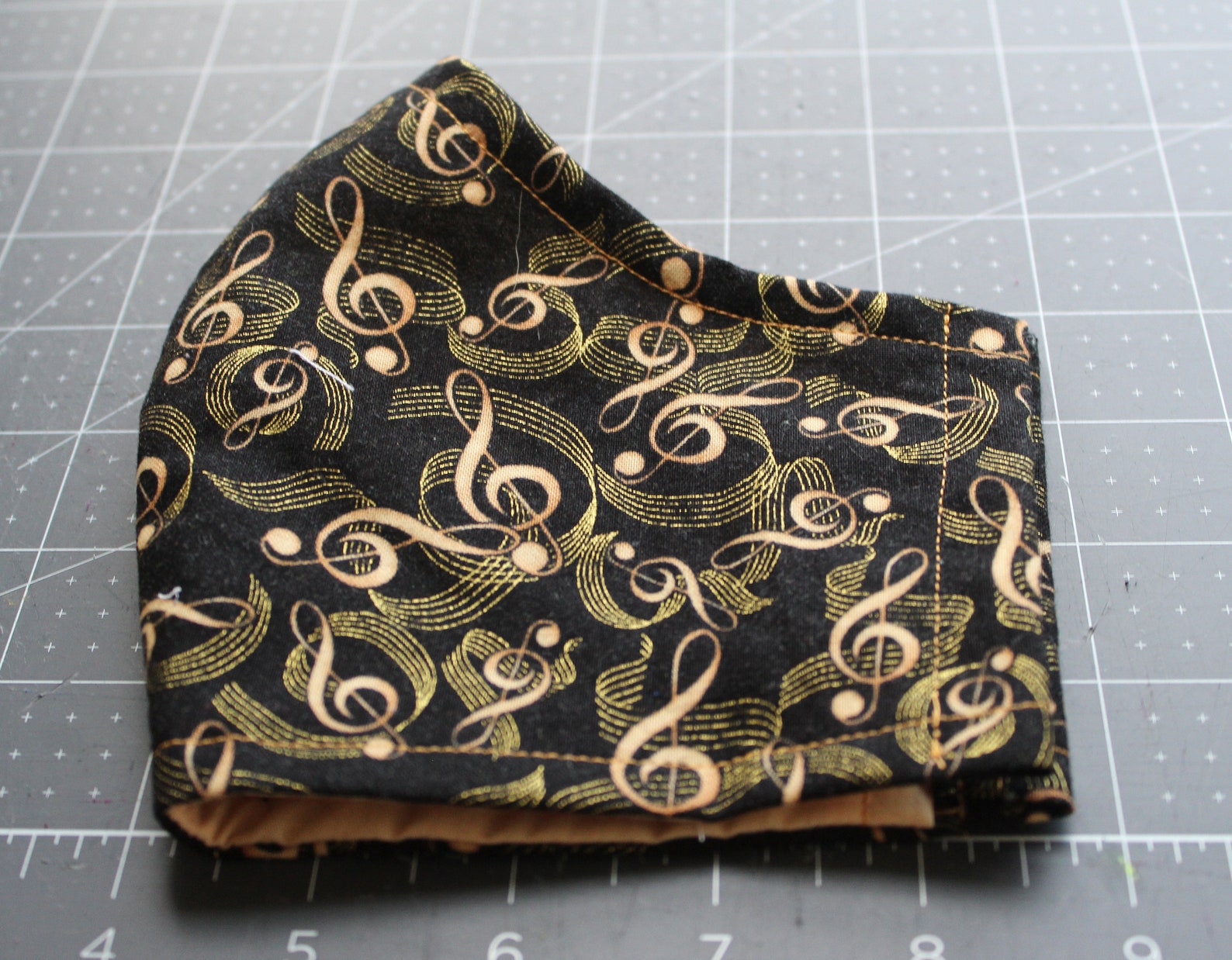 Gold Treble Clef Mask W/filter Pocket - Etsy