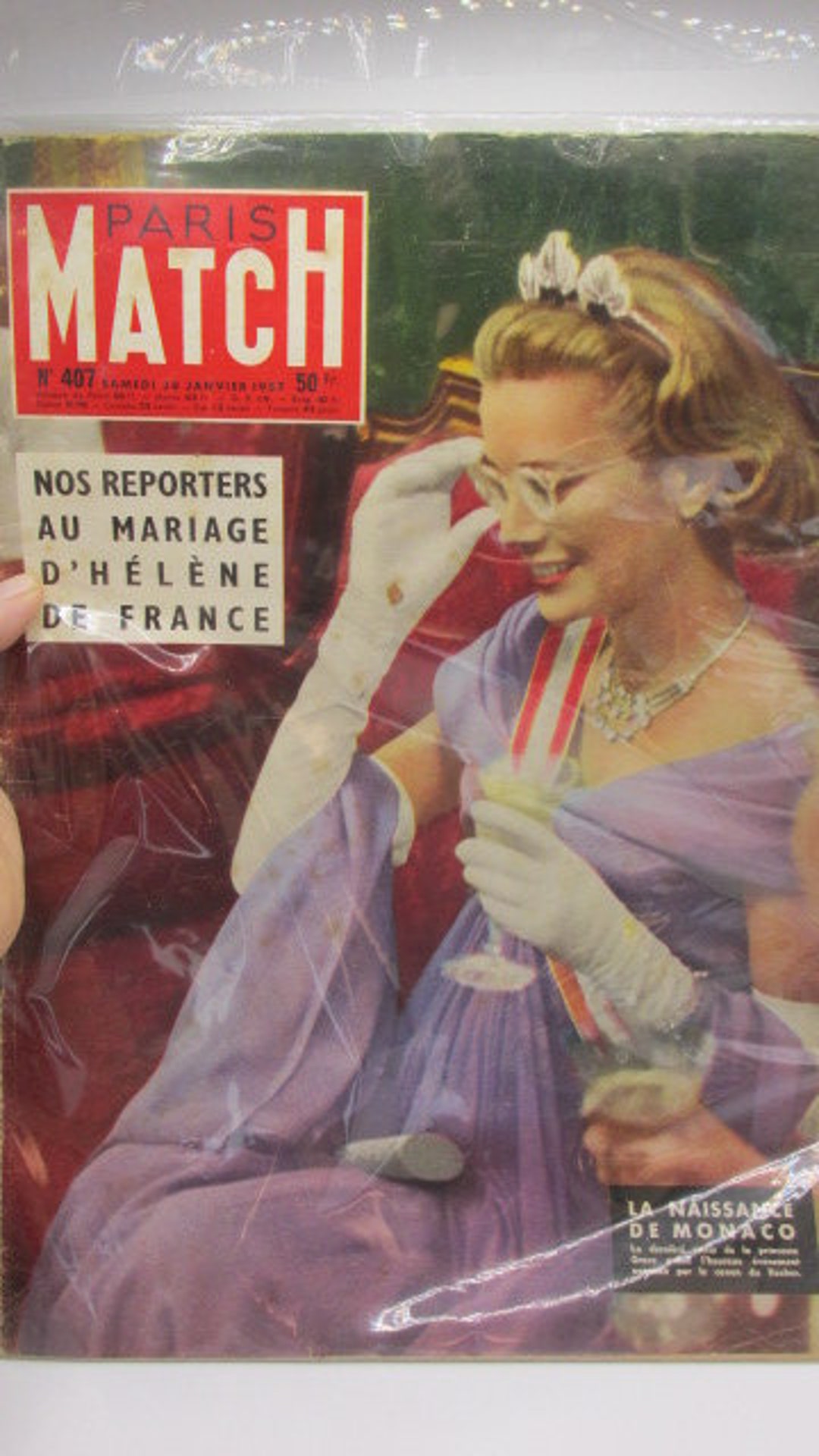 PARIS MATCH (magazine) in FRENCH January 26, 1957 Princess Grace Kelly ...