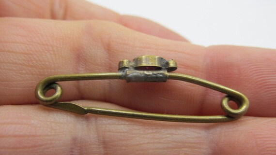 COLLAR PIN in Gold Tone Setting from 1800's measures … - Gem