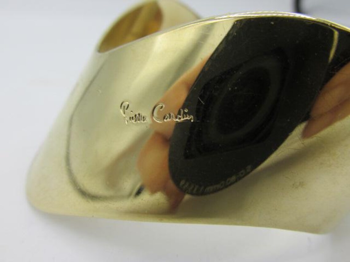 Retro PIERRE CARDIN Cuff BRACELET Gold Tone Modern Design 1970's ...