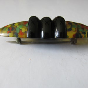 CONFETTI BAKELITE BROOCH atomic Design Shape 1930's Collectible Great ...