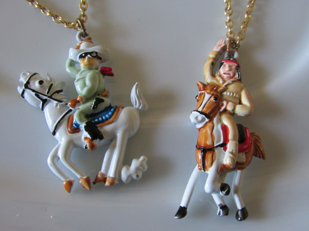 Sold Separately LONE RANGER & TONTO Character 18 Necklaces Signed L R T ...
