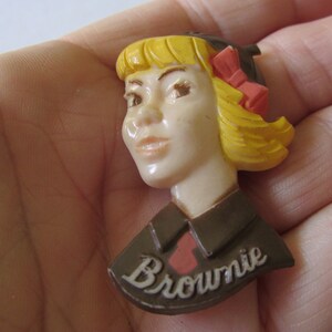 Vintage BROWNIE PIN 1950's Collectible Girl Scouts of USA Memorabilia ...