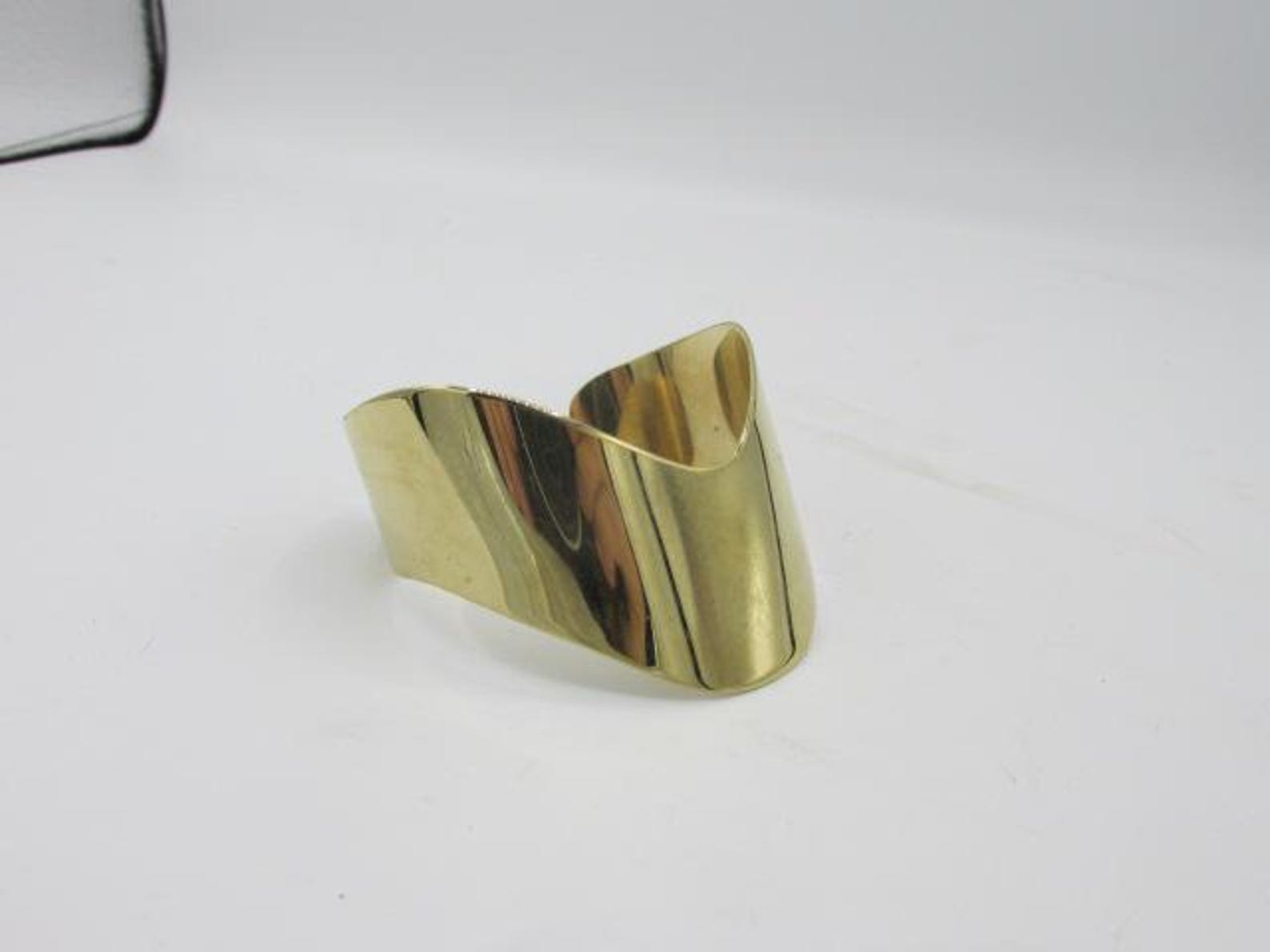 Retro PIERRE CARDIN Cuff BRACELET Gold Tone Modern Design 1970's ...