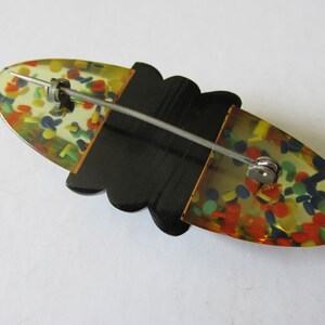 CONFETTI BAKELITE BROOCH atomic Design Shape 1930's Collectible Great ...