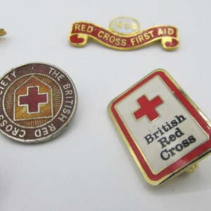 BRITISH RED CROSS Collectible Medallions Pins and Badge Lot Dates From ...