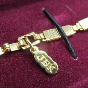 Rare Retired JBK LINK BRACELET 7 1/2" X 1/4" 22K Gold Plated Camrose ...