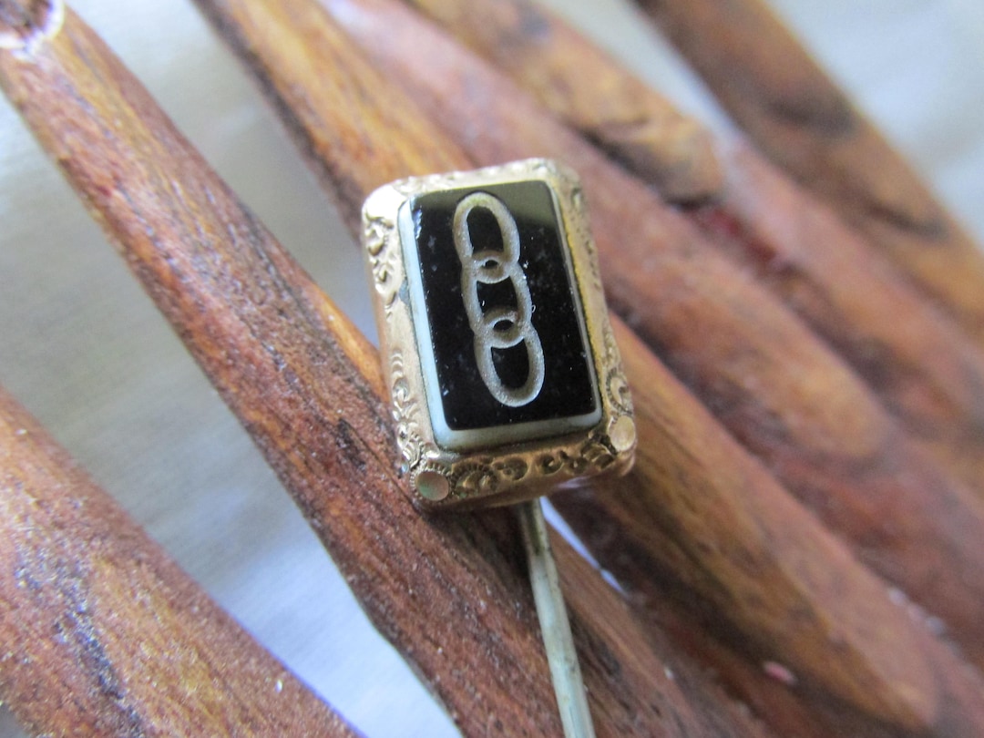 Rare Antique Carved ODD FELLOWS Intaglio Stick PIN Gold Plated Setting ...