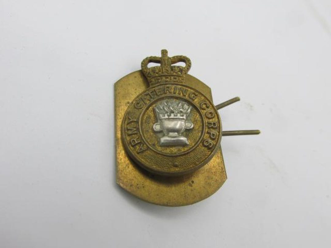 British ARMY Catering Corps MILITARY Collar Badge WW1 1930's War ...