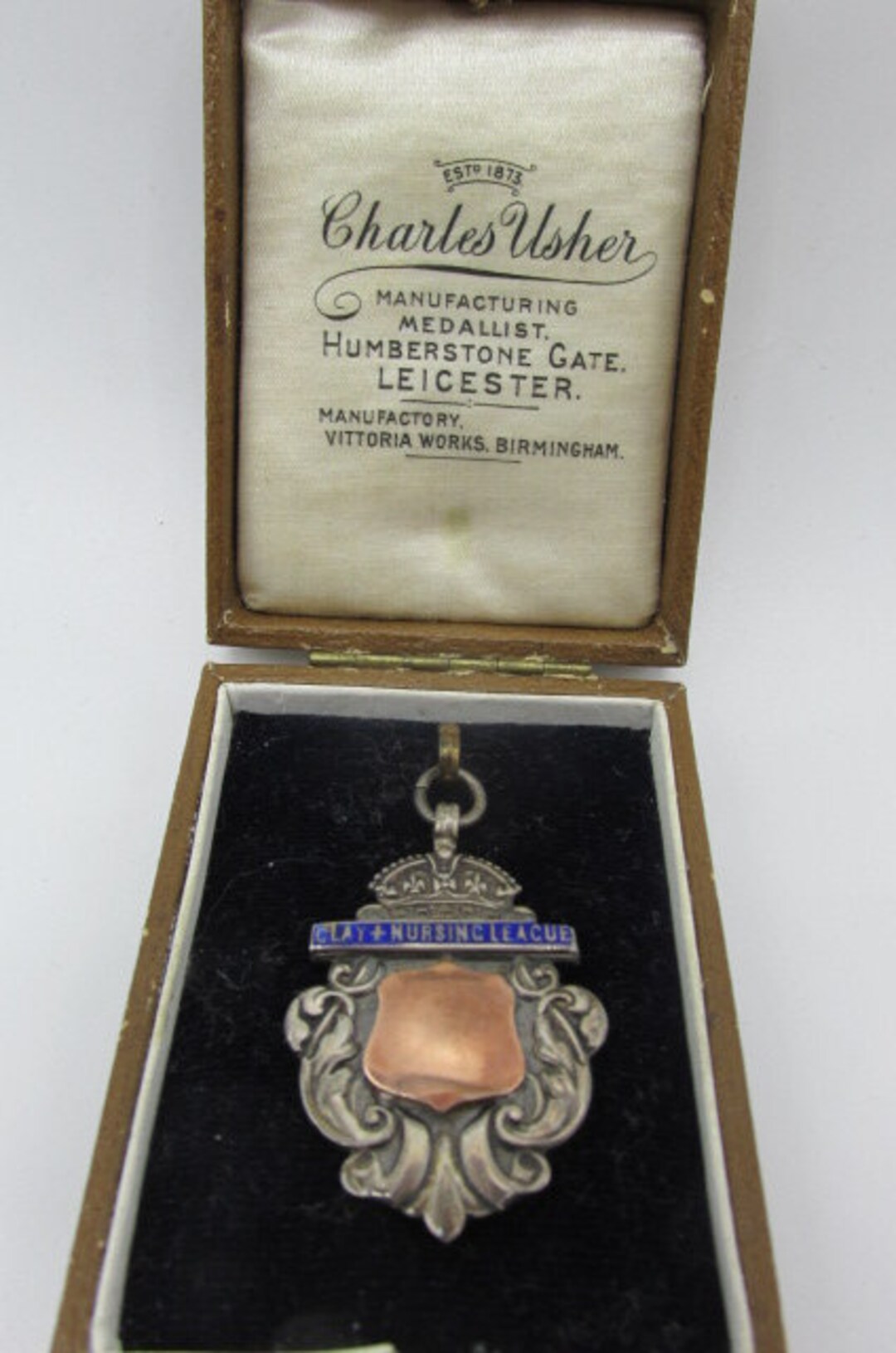 WW1 United Kingdom Antique Sterling FOB NURSING League MEDALLION in ...