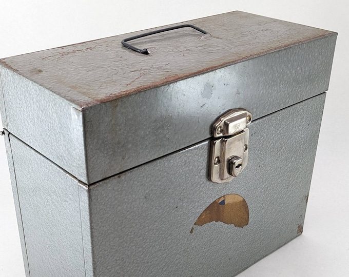Industrial Gray Metal File Box - Etsy