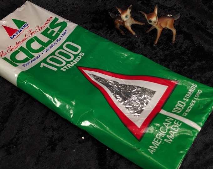 Super Shiny Silver Icicle Tinsel Garland, 1000 Strands, 18" Long Each ...