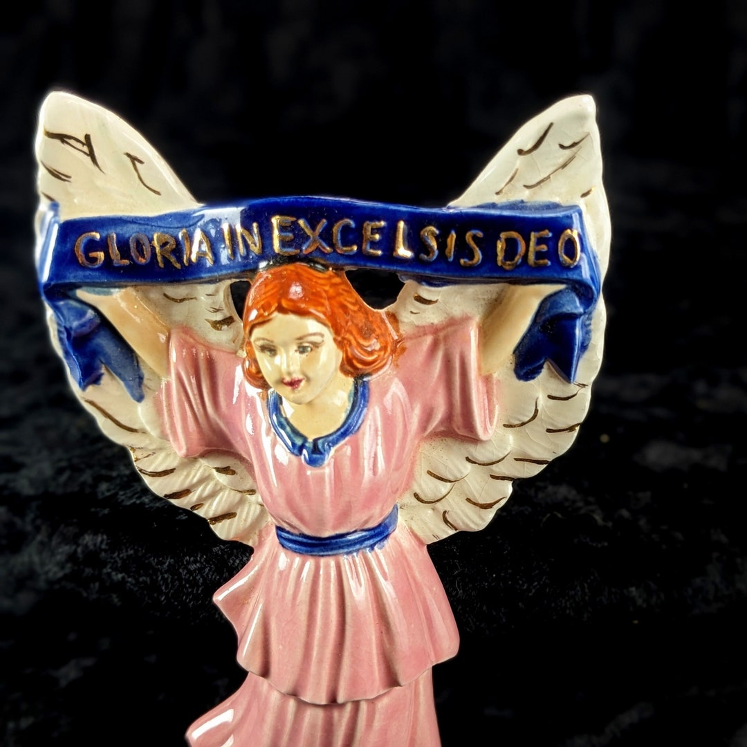 Vintage Ceramic Nativity Angel: Hand-painted Christmas Decor - Etsy
