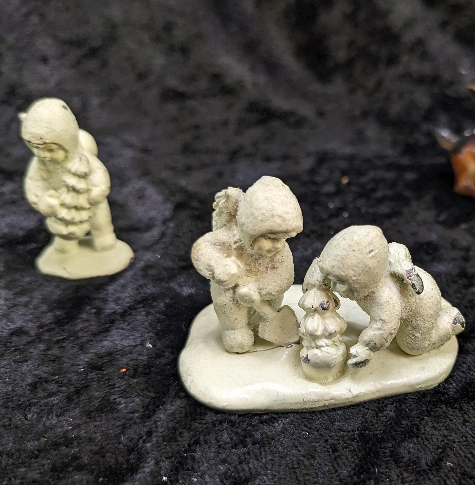 Miniature Snowbabies, Painted Pewter Sold Individually Let's Go Skiing ...