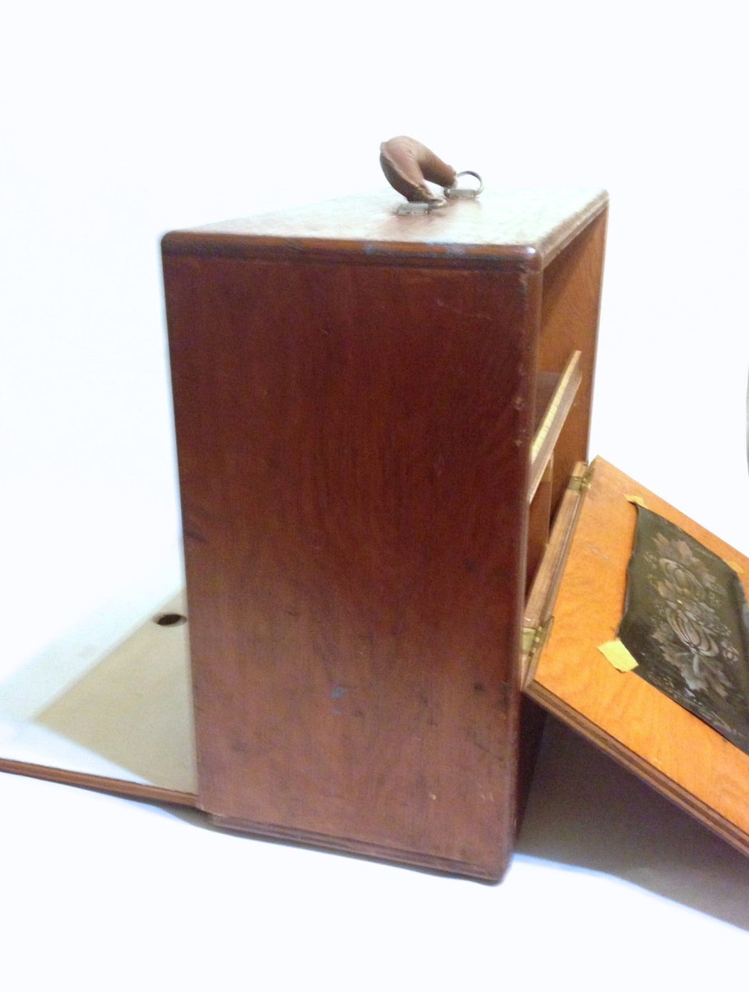 Unique Industrial Wood Case With Leather Handle - Etsy