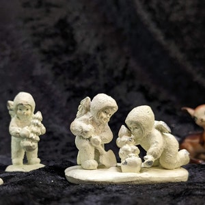 Miniature Snowbabies, Painted Pewter Sold Individually Let's Go Skiing ...