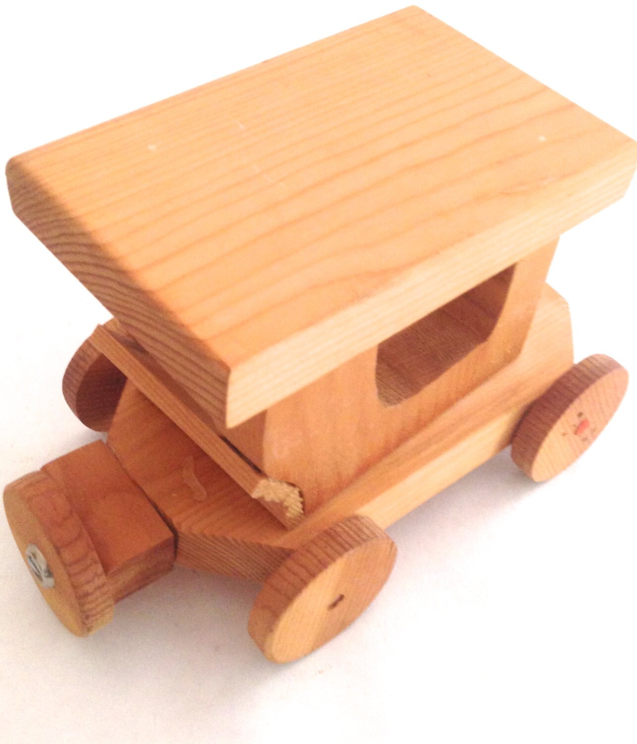 Handcrafted Wooden Train Car Primitive Wood Toy Hand Made | Etsy