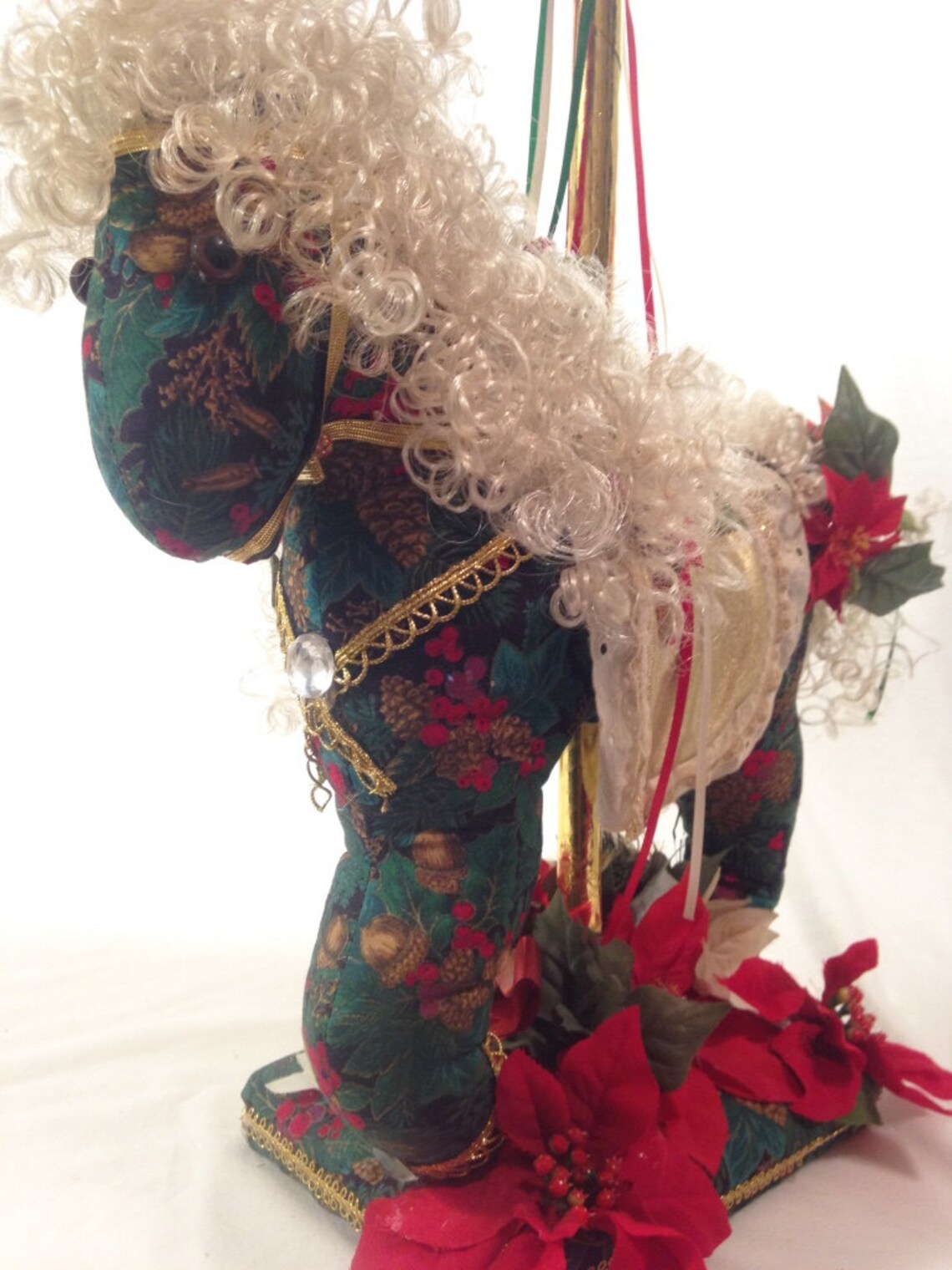 Fabric Carousel Horse Victorian Collectible Hand Sewn | Etsy