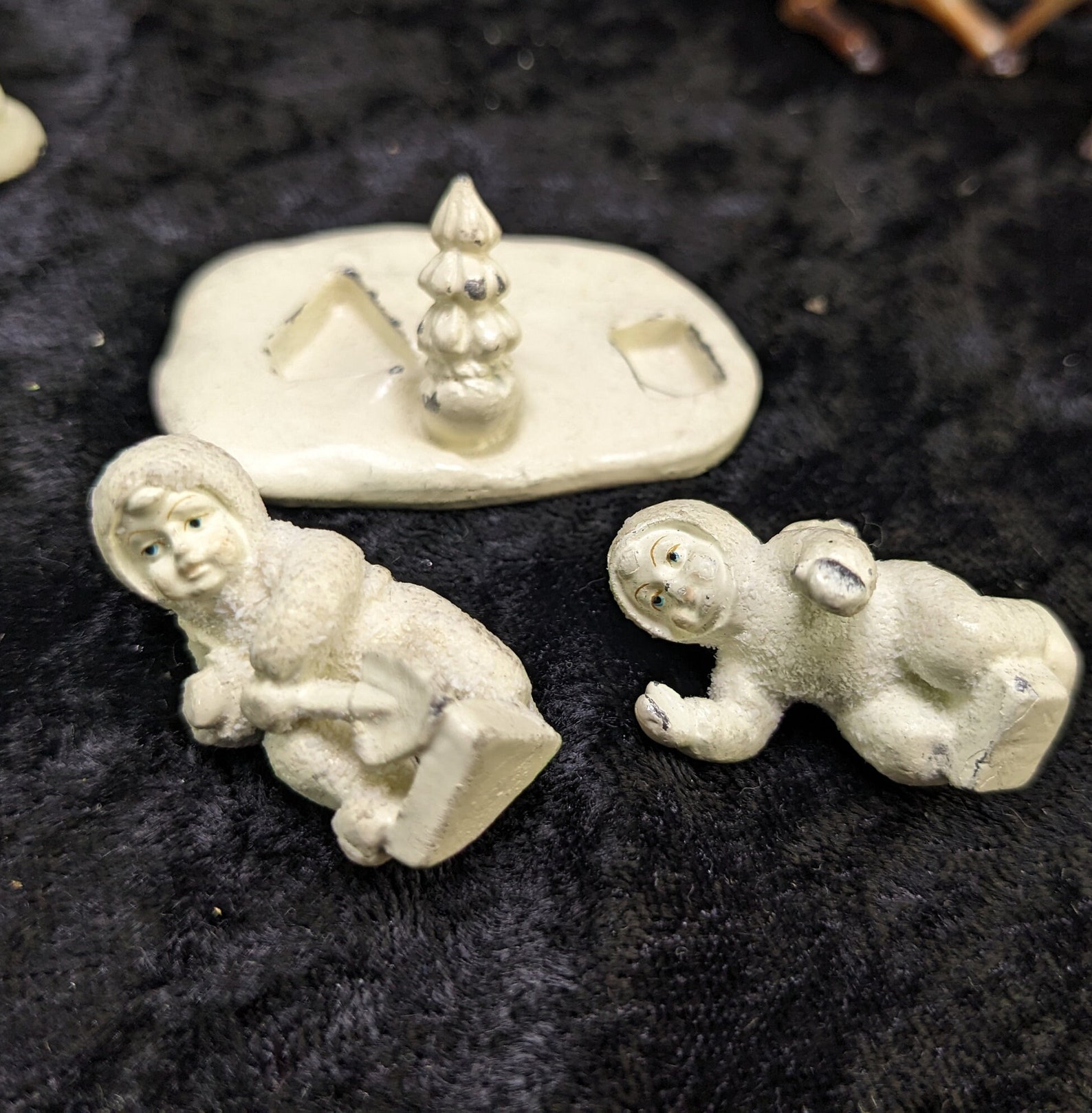 Miniature Snowbabies, Painted Pewter Sold Individually Let's Go Skiing ...