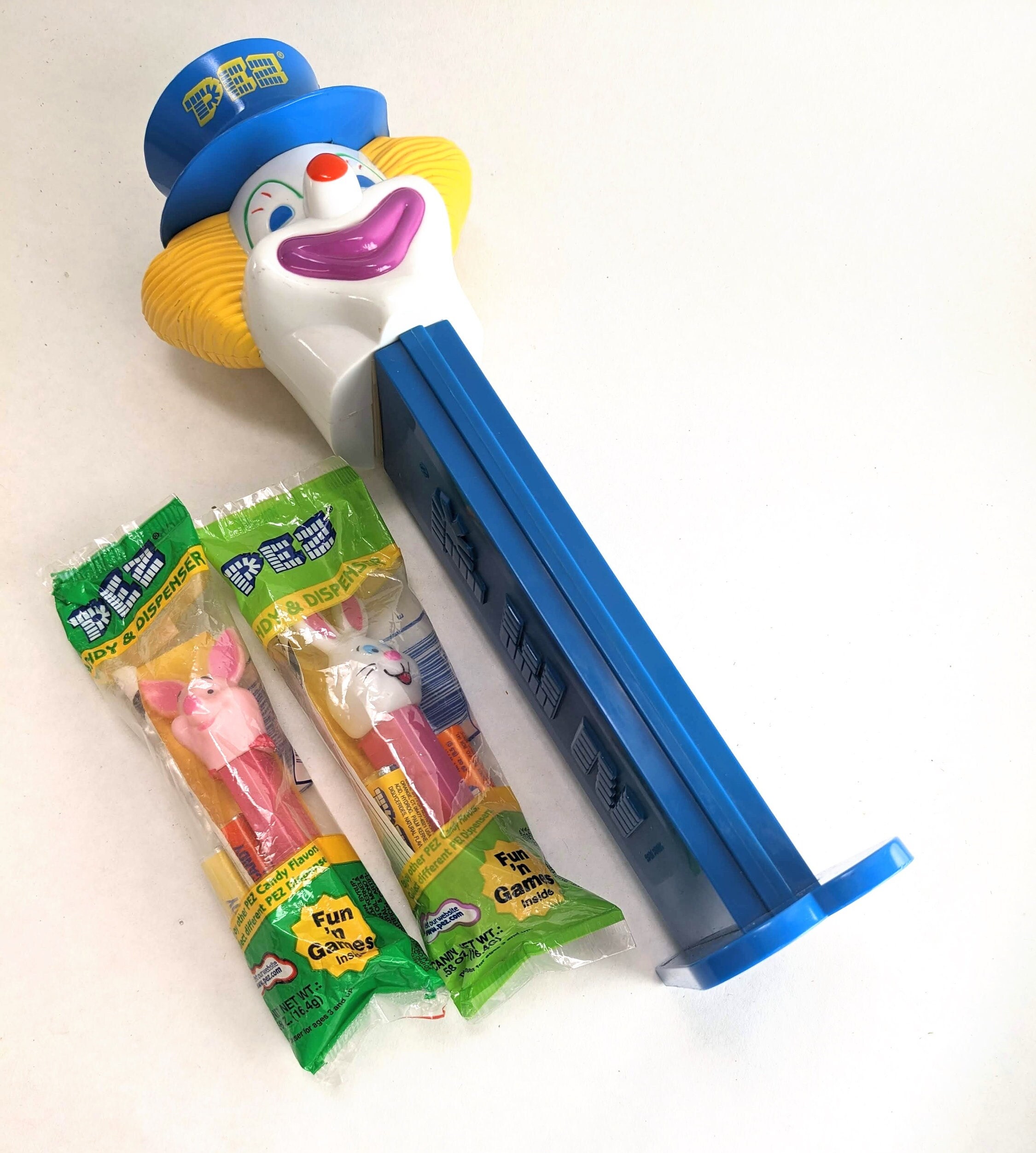 Pez Collection: LARGE Peter the Clown UNOPENED Piglet and Bunny - Etsy