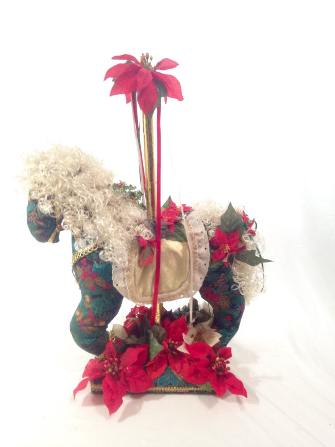 Fabric Carousel Horse Victorian Collectible Hand Sewn - Etsy