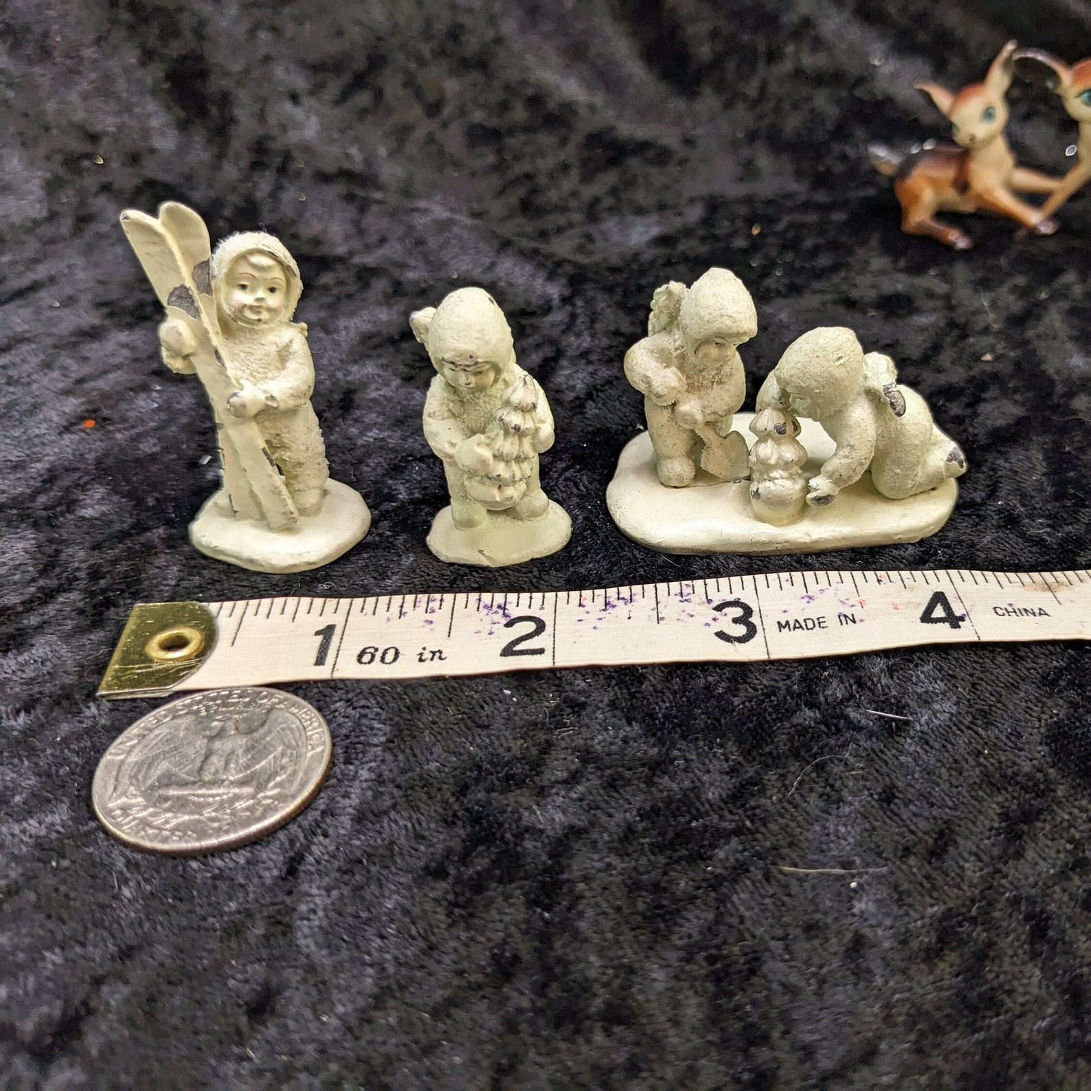 Miniature Snowbabies, Painted Pewter Sold Individually Let's Go Skiing ...