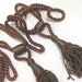 A Set of Two, Dual Toned Brown Tassels, Double Twist Rope Curtain Drape ...