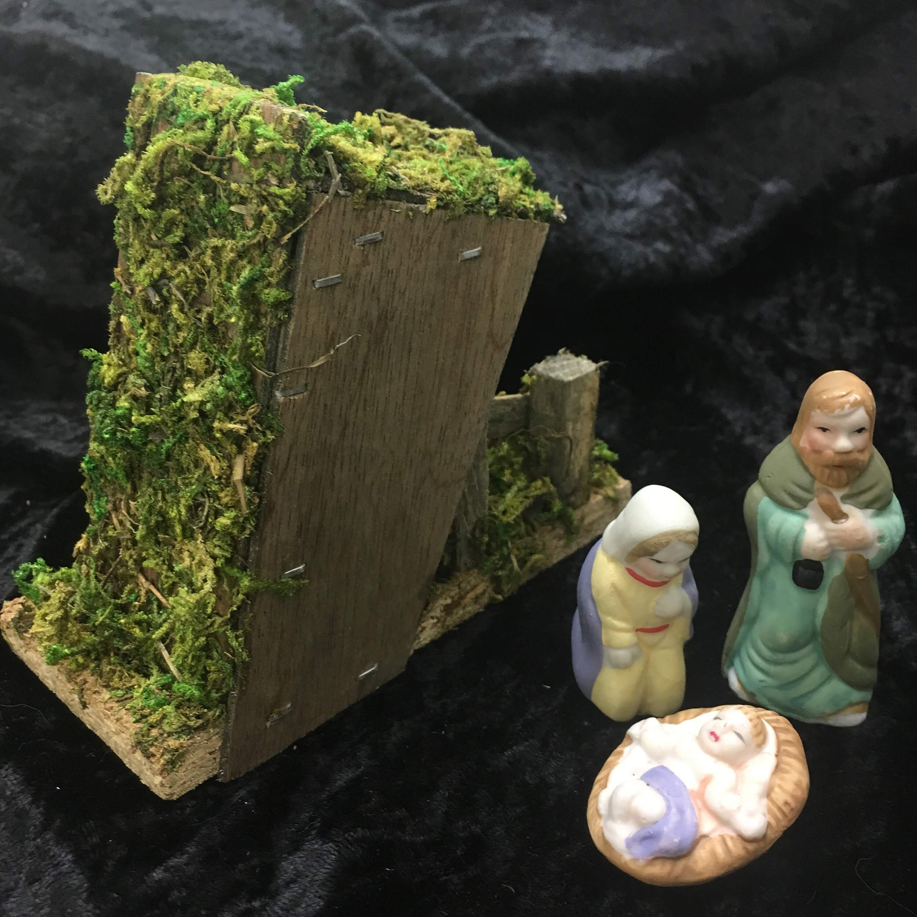Vintage Nativity Set With Manger in Original Box Christmas | Etsy