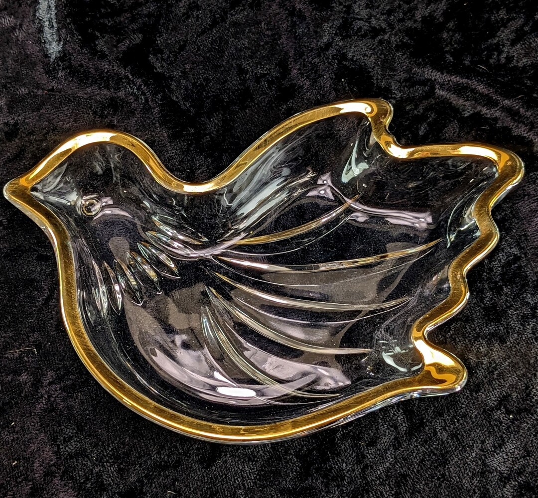 Classic Mikasa Dove Candy Dish W/ Gold Accents, Pristine Vintage ...