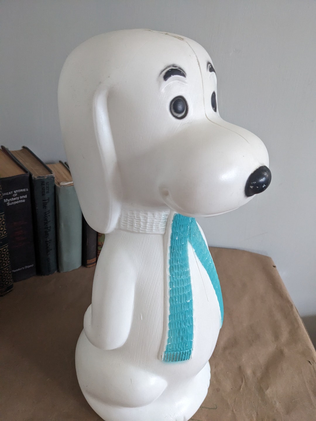 Snoopy Blow Mold Piggy Bank Vintage NEW Pristine Condition Large 16 X 7 ...