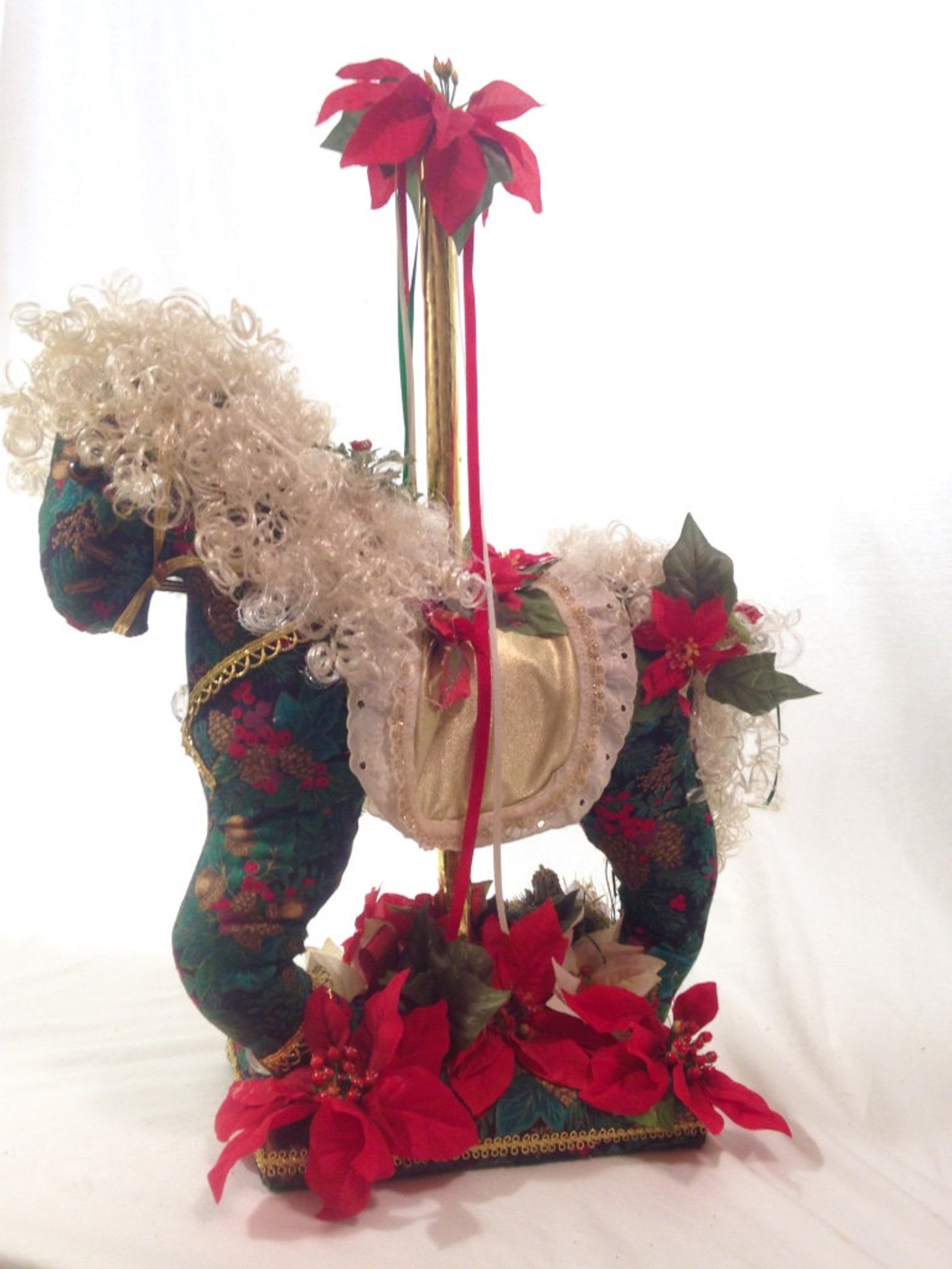 Fabric Carousel Horse Victorian Collectible Hand Sewn | Etsy