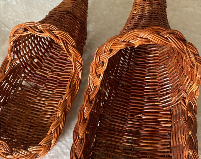 Rich Deep Brown Cornucopia Wicker With Deep Entry Basket - Available in ...