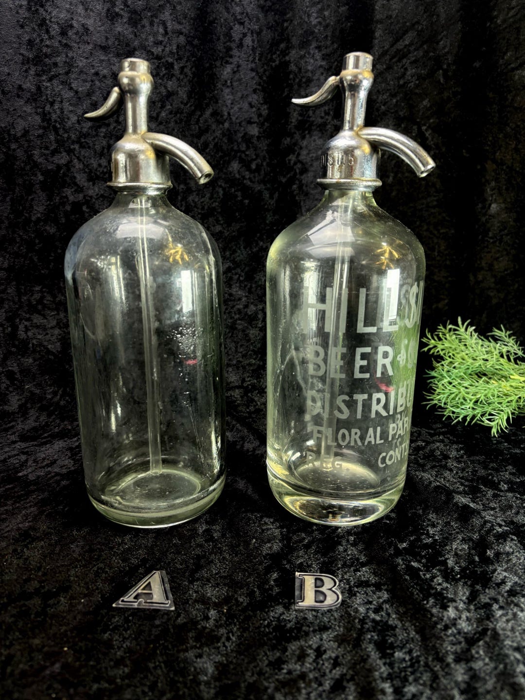 Clear Vintage Seltzer Bottles - Sold Individually - Farmhouse Kitchen ...