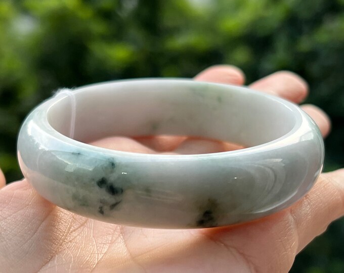 58.3mm Burmese Jade Bangle Grade A Jadeite Near White (myanmar Jade) - Etsy