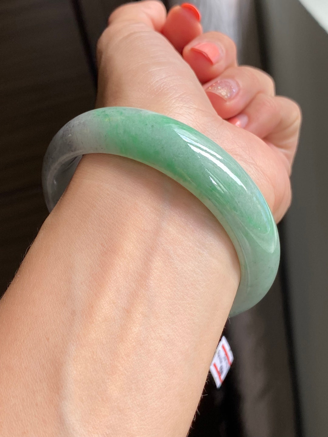 59.3mm Jade Bangle Vivid Green Grey Grade A Jadeite MB1LL6 - Etsy