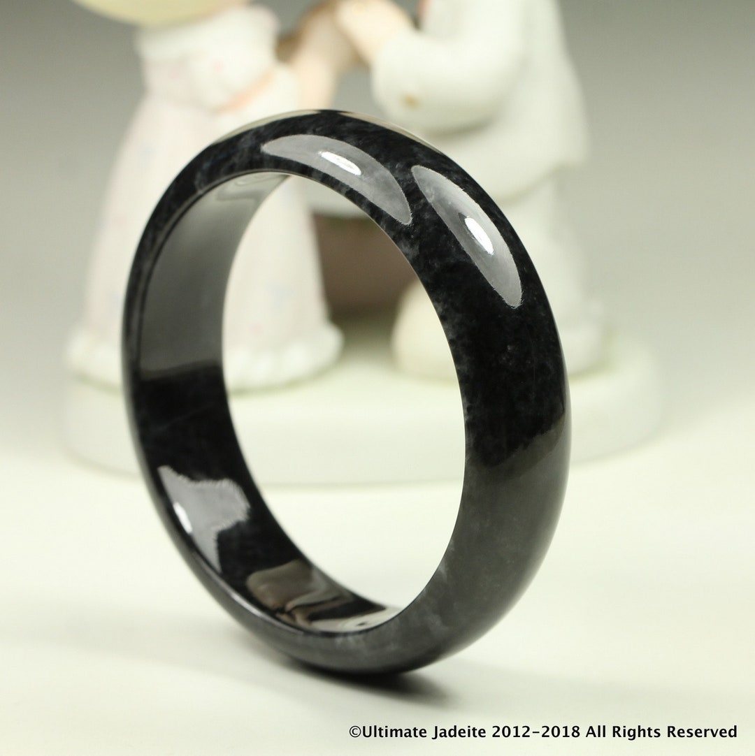 64.9mm Black Jade Bangle Grade A Jadeite HO1LL1 (burmese Jade) - Etsy