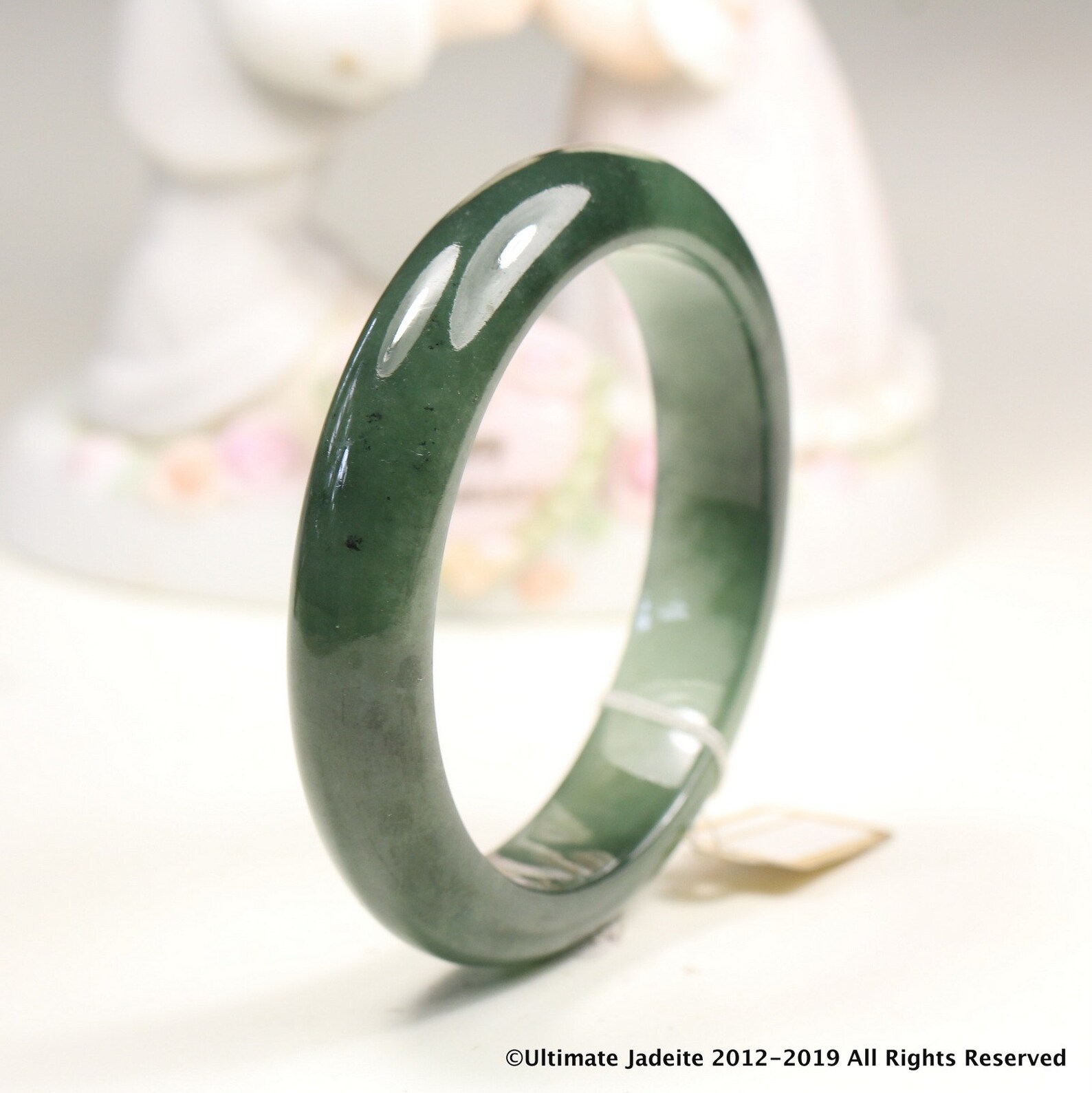 56.66mm Jade Bangle Dark Green Grade A Jadeite MB90KL5 BiColor | Etsy