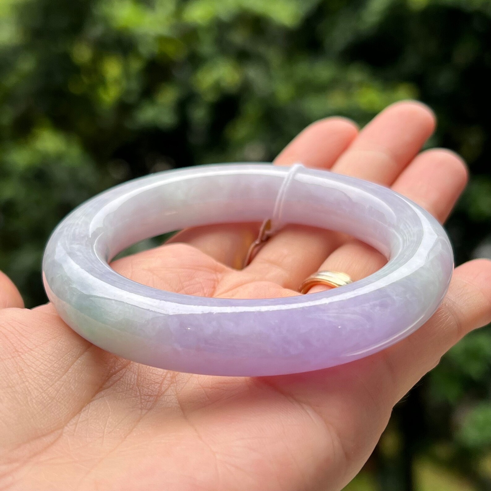 Lavender Jade Bangle Round 55.4mm Grade A Jadeite MB287LL (burmese Jade ...