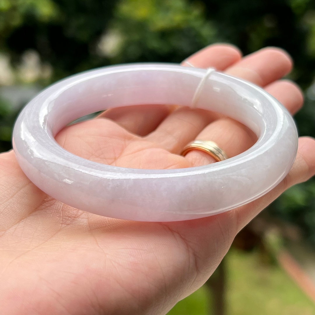 58.2mm Round Jade Bangle Lavender Grade A Jadeite MB78KL20 Chubby ...