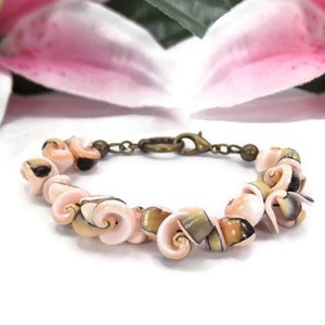 Natural Shell Bracelet - Boho Shell Bracelet - Seashell Beach Bracelet ...