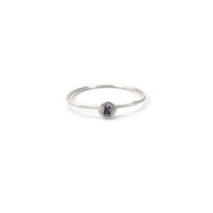 Stamped Initial Ring - Sterling Silver Name Ring - Hand Stamped ...