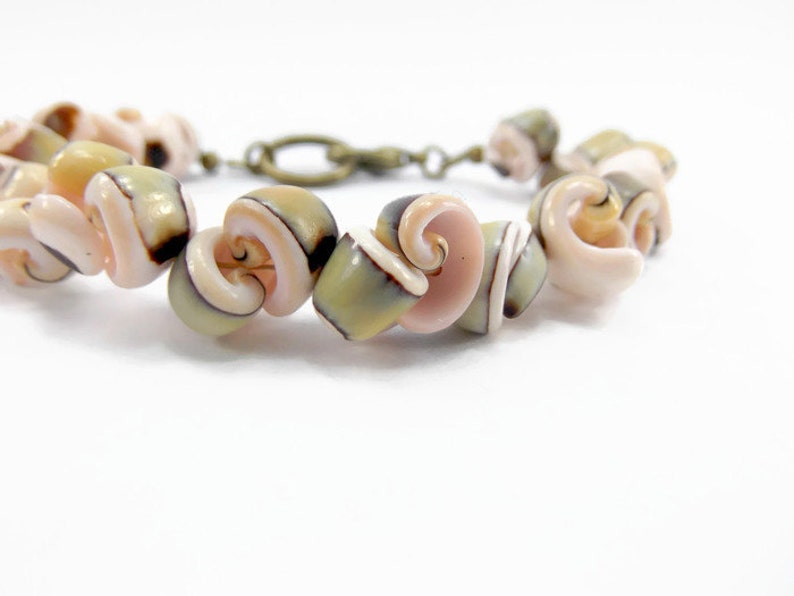 Natural Shell Bracelet - Boho Shell Bracelet - Seashell Beach Bracelet ...