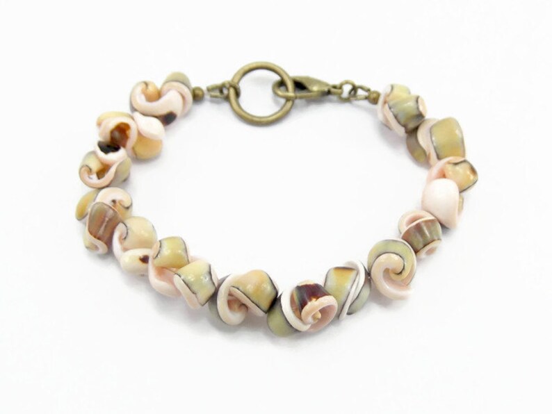 Natural Shell Bracelet - Boho Shell Bracelet - Seashell Beach Bracelet ...
