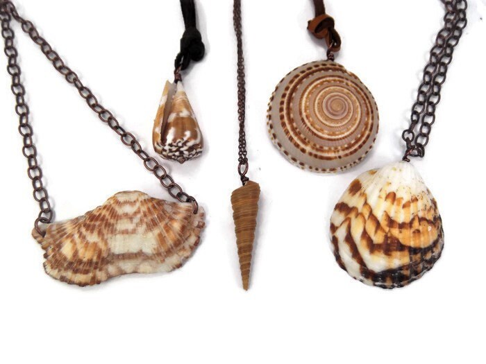Natural Seashell Necklace Summer Beach Shell Necklace | Etsy